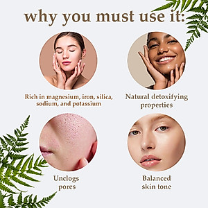 Moroccan Rhassoul Clay (Nude) Powder | Ghassoul Clay | mi nature | Skin care mask for deep cleansing,nourishing,detoxifying| Hair Cleanser and nourishing| 227g(8oz)