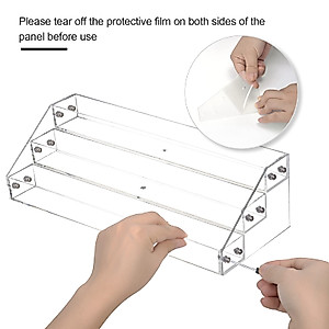 Umirokin Nail Polish Rack 3 Tier Acrylic Display Stand Holder Nail Polish Organizer Essential Oil Storage Paint Shelf Holds Up to 36-56 Bottles