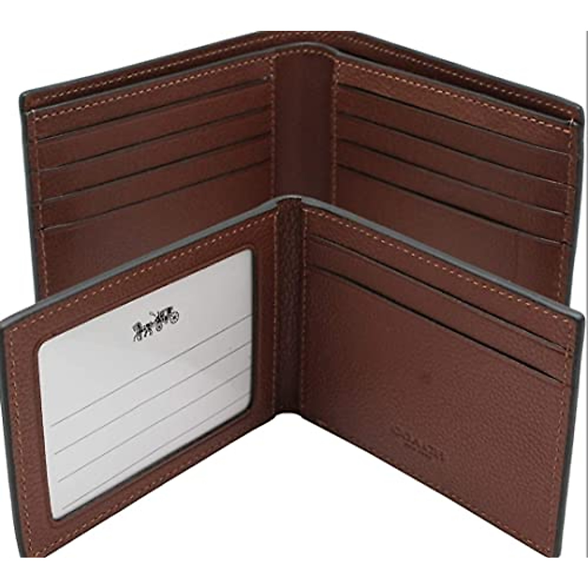 Coach ID Billfold Wallet In Signature Canvas Charcoal/Black