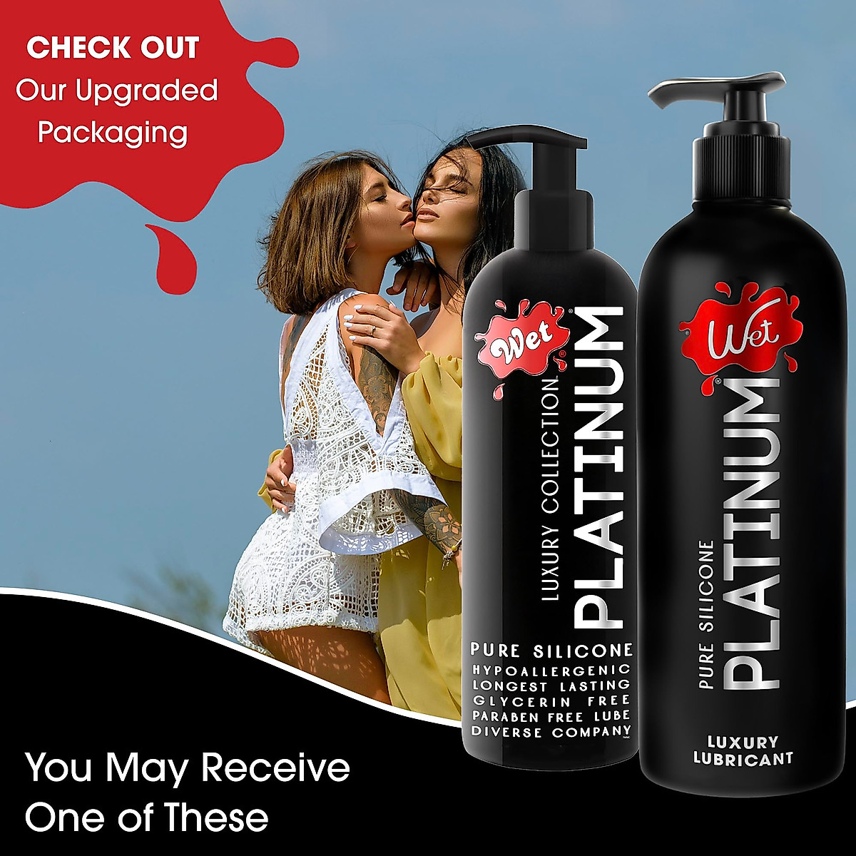 Wet Platinum Silicone-Based Personal Lubricant | Ultra Smooth, Super Slick, Hypoallergenic, Long-Lasting Performance, Waterproof Formula| Lube for Men, Women & Couples, 16 fl oz