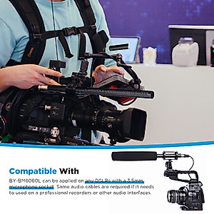 BOYA External Shotgun Microphone for Camera DSLR with Shockmount Windscreen Mic for Canon Nikon Sony Vlogging Professional Condenser Microphones for Video Recording Voice Interview YouTube BY-BM6060L