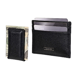 Calvin Klein Men's Wallet Sets-Minimalist Bifold and Card Cases, Black Bessemer, One Size