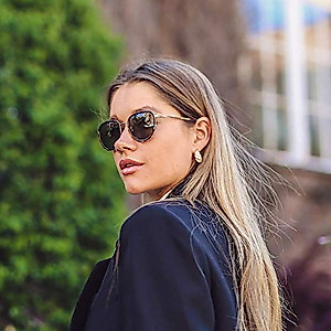 Christopher Cloos - Gouverneur Espresso - Aviator Polarized Sunglasses for Men & Women with Case - Trendy Sun UV Protection Glasses - Unisex