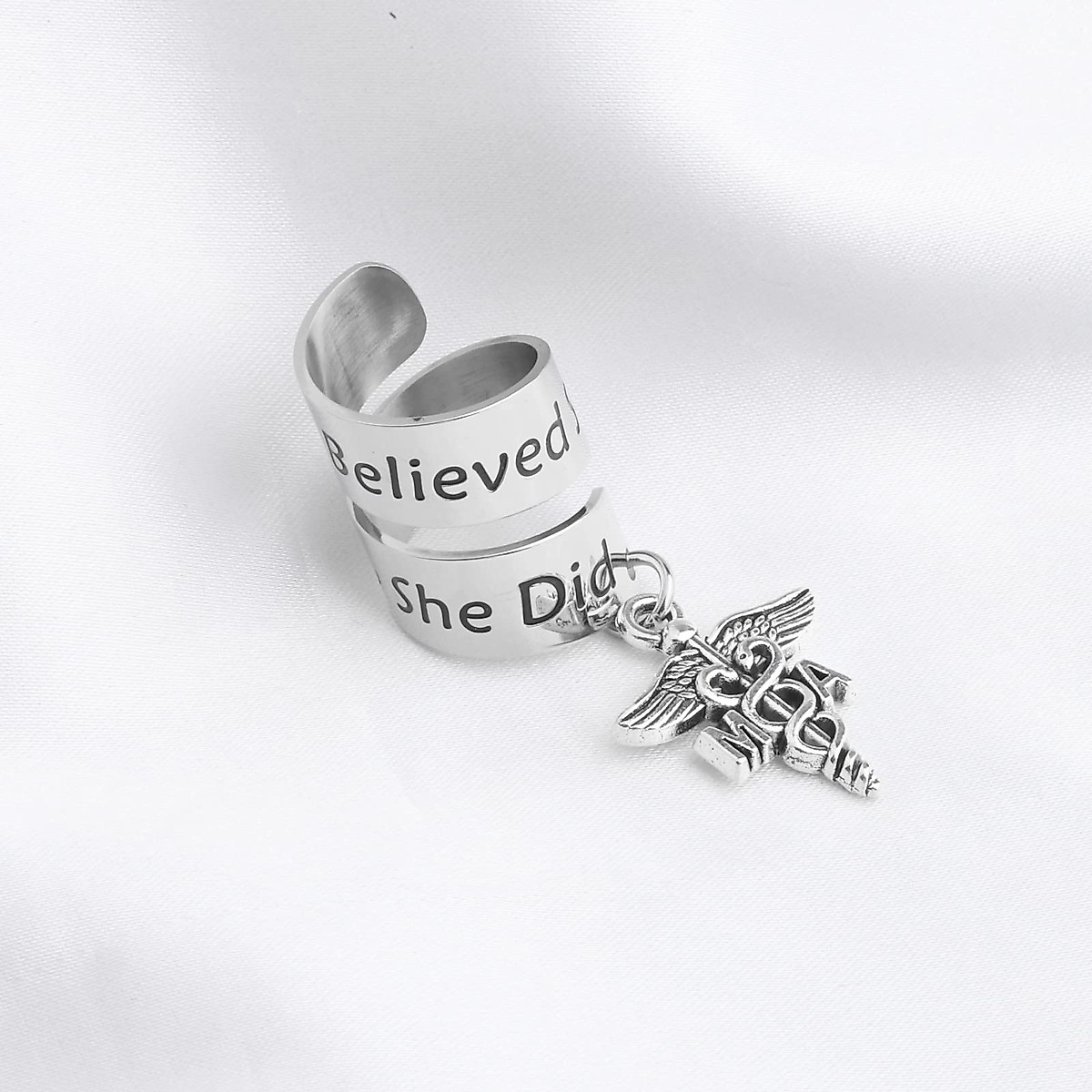 Zuo Bao MA Stethoscope ID Medical Assistant Gift she believe she could so she did Stethoscope ID Graduation Gifts for Student (MA-2)