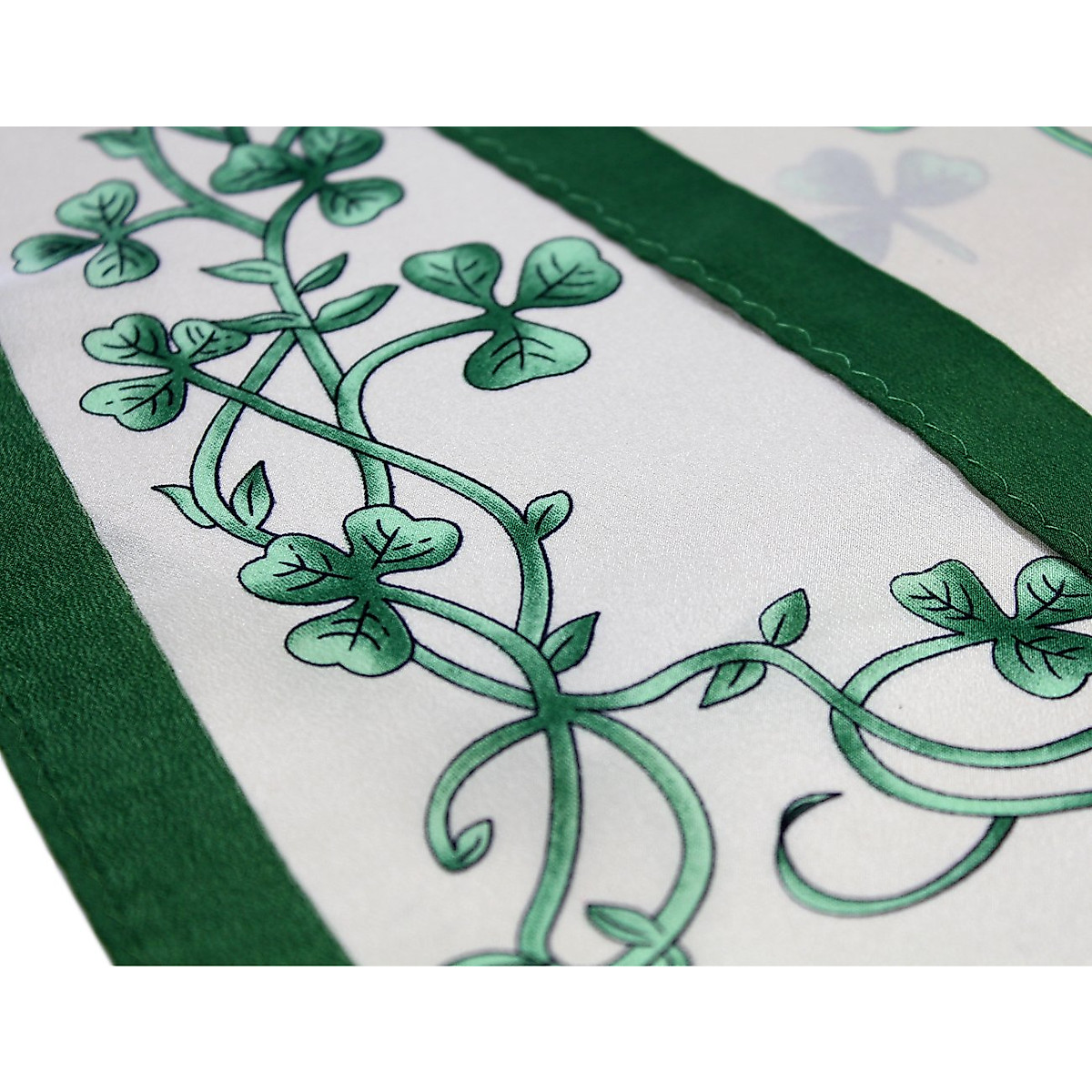 Irish Shamrock Scarf Silk Ireland Celtic Headscarf St. Patrick's Day 52" x 12"