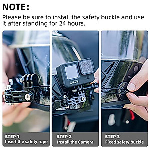 SUREWO Motorcycle Helmet Chin Mount Kits Compatible with GoPro Hero 11 10 9 8 7 6 5 Black,DJI Osmo Action 3/2/AKASO/Campark/YI Action Camera,Insta360 Camera and More