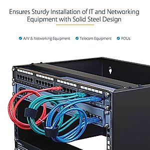 StarTech.com 6U Wall Mount Network Rack - 14 Inch Deep (Low Profile) - 19" Patch Panel Bracket for Shallow Server and IT Equipment, Network Switches - 44lbs/20kg Weight Capacity, Black (WALLMOUNT6)