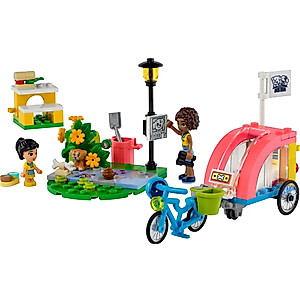 LEGO Friends Dog Rescue Bike Building Set, Pretend Play Animal Toy Playset for Pet-Loving Kids, Girls and Boys Ages 6 and Up with Puppy Toy Pet Figure and 2 Mini-Dolls, 41738