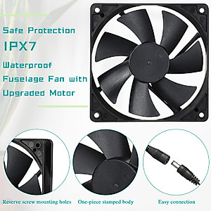 2 Sets Solar Powered Panel Fan Kits, 10W Solar Panel Dual Fan and DC USB Single Fan Car Charger IPX7 Waterproof for Small Chicken Coop, Dog House, Shed, Greenhouse, Window Exhaust