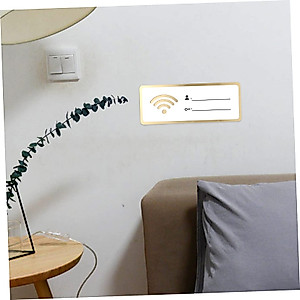 Operitacx Wifi Plaque for Wall Acrylic Wifi Password Sign Network Coverage Sign Easy to Read Password