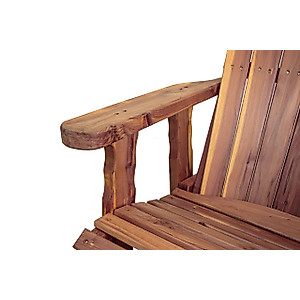 American Furniture Classics Ceder Adirondak Swivel Glider, Natural Cedar