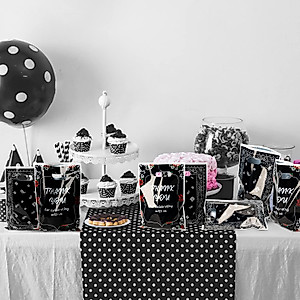 BkeeCten 50PCS Black Bandana Party Favors Bag with Handle Plastic Chicano Thank You Gift Goody Treat Candy Bags Black Western Bandana Return Gift Bags for Old School Cholo Theme Birthday Party Supply