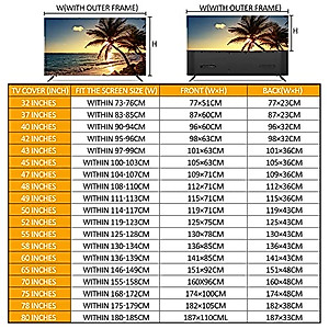 32-80Inch LCD TV Cover, Bright Colorful Dust Proof TV Screen Protector Indoor Bedroom Living Room Decoration Dust Cover/TV Cover / 40inch