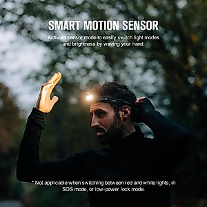 OLIGHT Array 2 Pro 1500 Lumens Headlamp with Red Light Option, Powered by USB-C Rechargeable LED Headlight with Motion Sensor for Outdoors, Camping, Running, Working (Black)