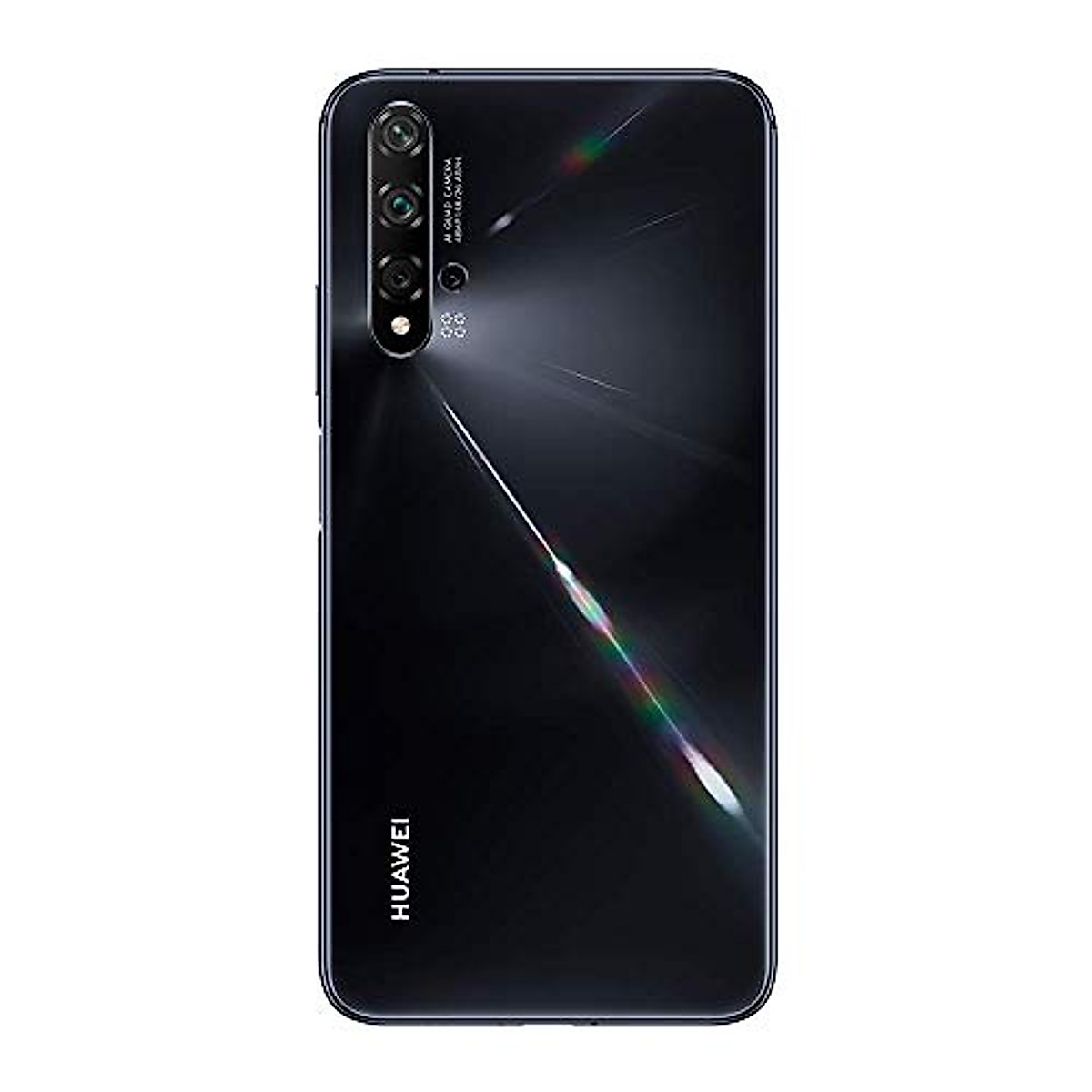 Huawei Nova 5T (128GB, 6GB) 6.26" LCD, Kirin 980, 48MP Quad Camera, 22.5W Fast Charge, Dual SIM GSM Unlocked Global 4G LTE International Model YAL-L21 (Black)