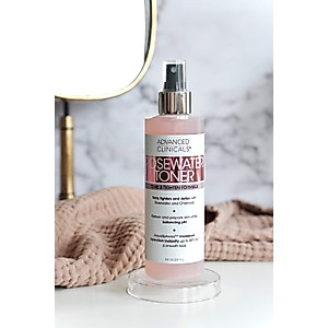 Advanced Clinicals Collagen + Rosewater Facial Mist Toner W/Charcoal & Aloe Vera. Alcohol-Free PH Balancing Formula Detoxifies & Hydrates Skin Improving Overall Skin Tone, Calming Face Mist, 8 Fl Oz