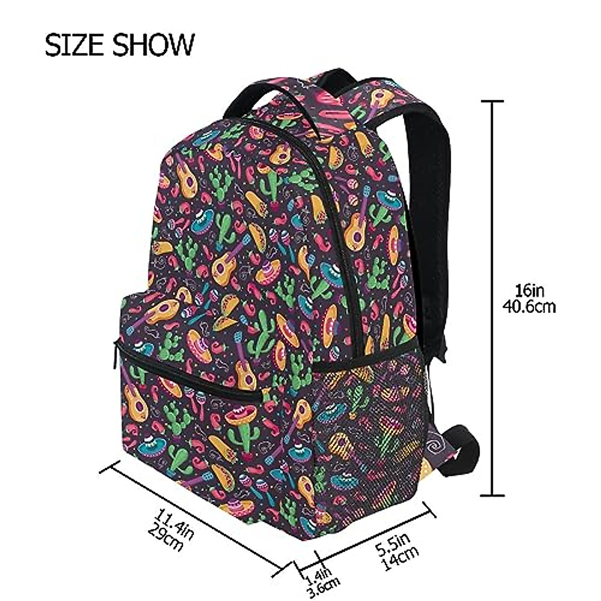 ODAWA Mexico Cinco De Mayo Girls Backpacks for Middle School Backpack College Women