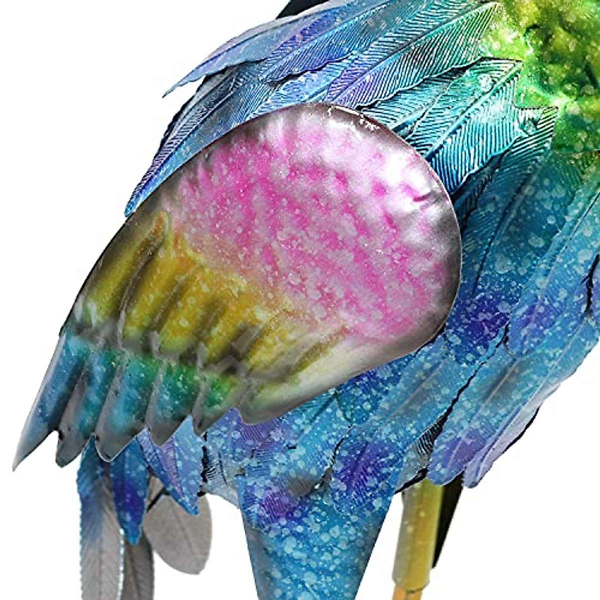 Sunnydaze Outdoor Metal Crane Statue Yard Art, Lawn and Garden Sculpture Decor - Backyard 29-Inch Decorative Accent