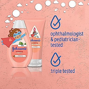 Johnson's Curl Defining Tear-Free Kids' Leave-in Conditioner with Shea Butter, Paraben-, Sulfate- & Dye-Free Formula, Hypoallergenic & Gentle for Toddlers' Hair, 6.8 fl. Oz