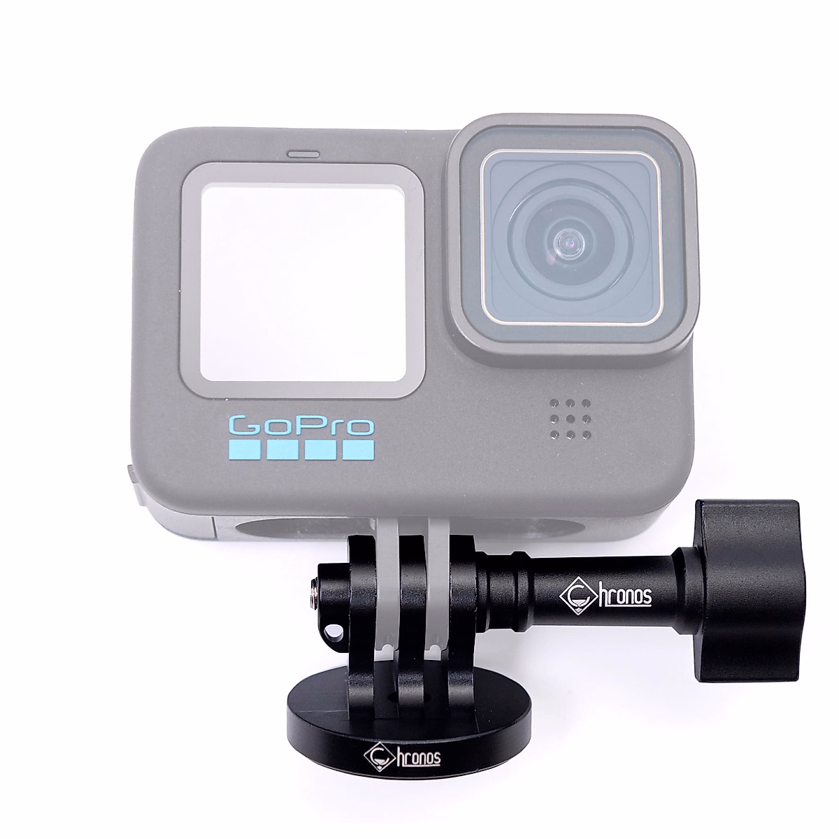 CHRONOS Aluminum Alloy CNC Metal GoPro Tripod Adapter Mounts/Monopod Mount with Aluminum CNC Thumb Screw for Go Pro Cameras, DJI Osmo Action, & Insta 360 One. Great for attachments and Clamps