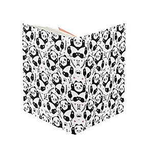 Dreaweet Cute Panda Book Sleeve Covers for Paperbacks, Decorative Book Holder Sox for Women Men, Washable Reusable Book Accessories, Easy to Install