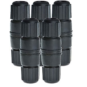 ANMBEST 5PCS M25AP2 RJ45 Waterproof Cat5/5e 8P8C Connector IP67 Ethernet LAN Cable Connector Double Head Outdoor LAN Coupler Adapter Female to Female