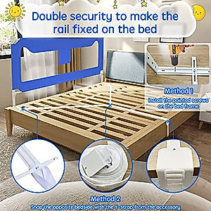Kevsuvqin Bed Rail for Toddlers, 2023 New Toddler Bed Rails for Queen Bed, Bed Rails for King Size Bed Guard Rail for Toddlers, Baby Bed Rail Guard, Bed Rail for Twin Bed (74.8" x 30",Pack of 1)