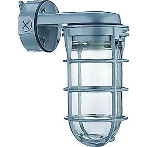 Lithonia Lighting VW150I M12 Incandescent Utility Vapor Tight, 150W 120V, Wall Mount Fixture, Grey