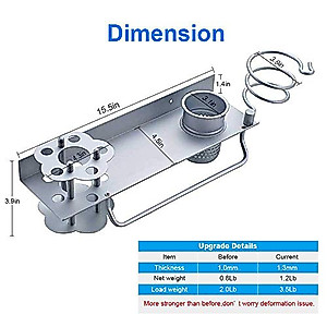Hair Dryer Holder Wall Mount, Towel Toothbrush Toothpaste Perfume Comb Blow Dryer Holder Organizer Storage Hanging Shelf Rack Stand, Bathroom Organizer with Towel Holder, Upgrade Space Aluminum