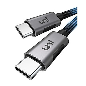 uni 100W USB C to USB C Cable 6.6ft, USBC to USBC Cable PD Fast Charging Cable, USB C Charger Cable (5A 20V) Compatible with Samsung Galaxy S24, iPhone15/Pro/Plus/ProMax, MacBook Air/Pro, iPad Pro