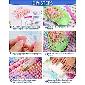 Worihut Christmas 5D Diamond Painting Kits for Adults, Angel with Candle DIY Full Round Diamond Art with Accessories & Tools,Wall Decoration Crafts for Home Wall Decor 24x32 Inch