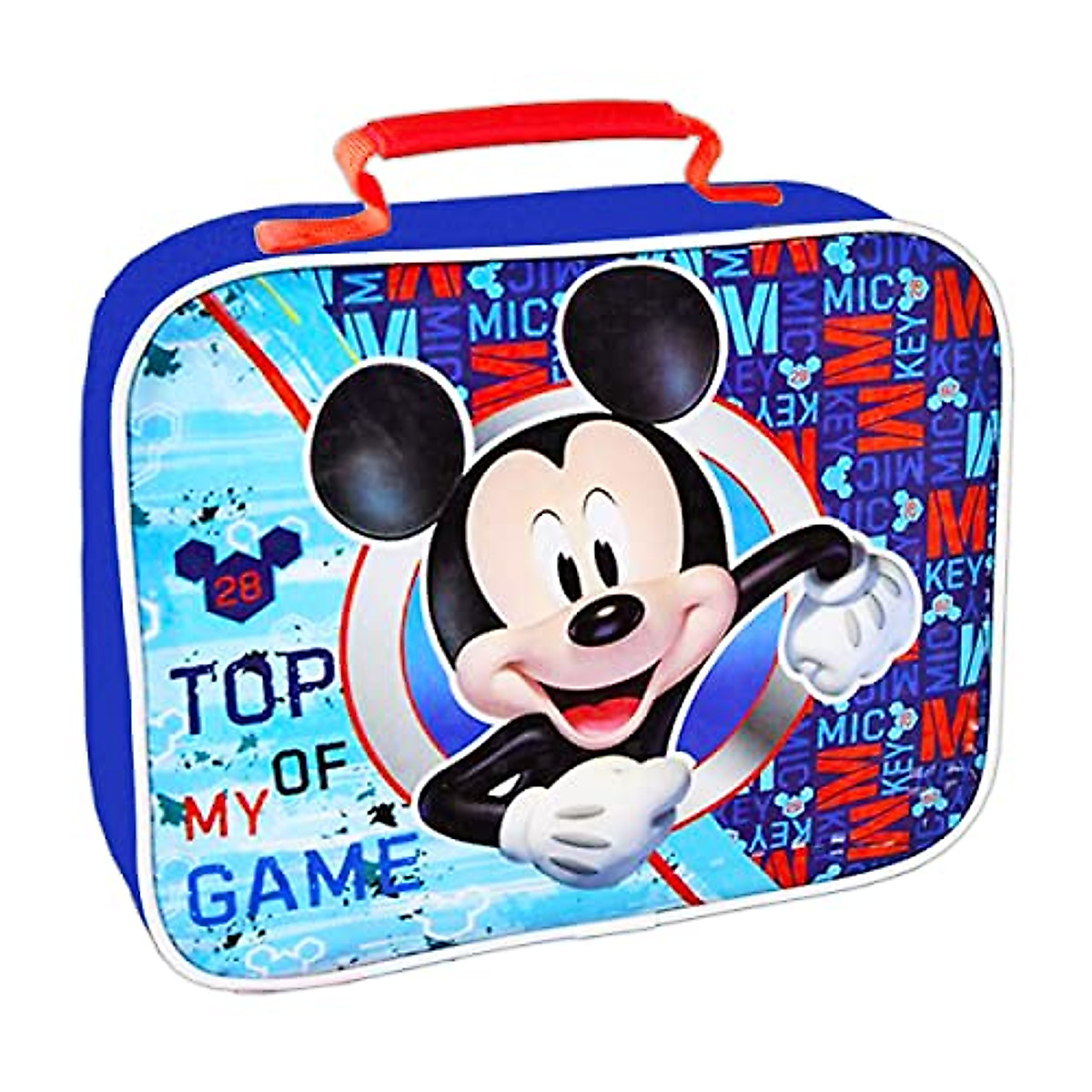 Disney Bundle Disney Mickey Mouse Backpack and Lunch Box Set - 6 Pc School Supplies Bundle with 16'' Backpack, Insulated Box, Canteen, Stickers, More (Disney Gifts)