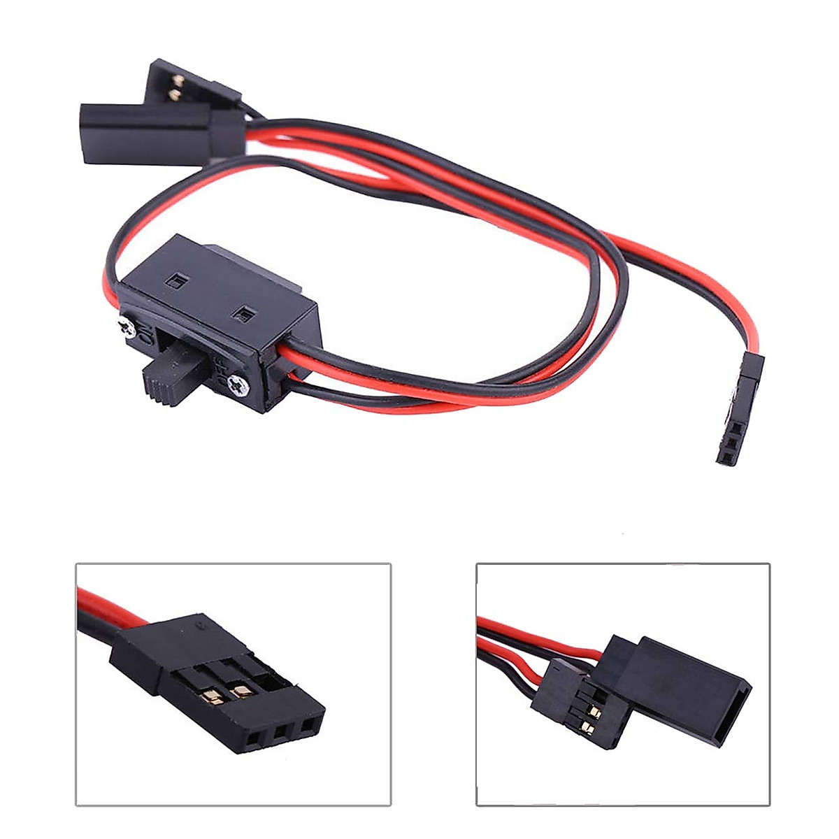 3Pack ShareGoo JR Style 3 Way Power On Off Switches RC Switch Receiver for RC Car Truck Airplane Helicopter,11.8"