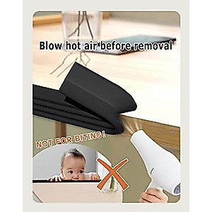 Soft Extra-Wide Edge Protector for Baby with 3M Strong Adhesive Double Sided pre-Taped,(12.5ft,Black) Baby proofing Safety Guards Proof Foam Padding for Sharp Edges, Table, Desk, Furniture