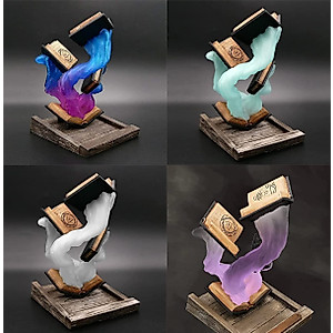 Thyggzjbs Magic Book Dice Tower,Tomes of Magics Dice Tower Magics Dice Tower Big Book Dice Tower Ornaments Clear Ornament Bulbs,Personalized Magic Dice Tower BookCollection (Blue+Purple)