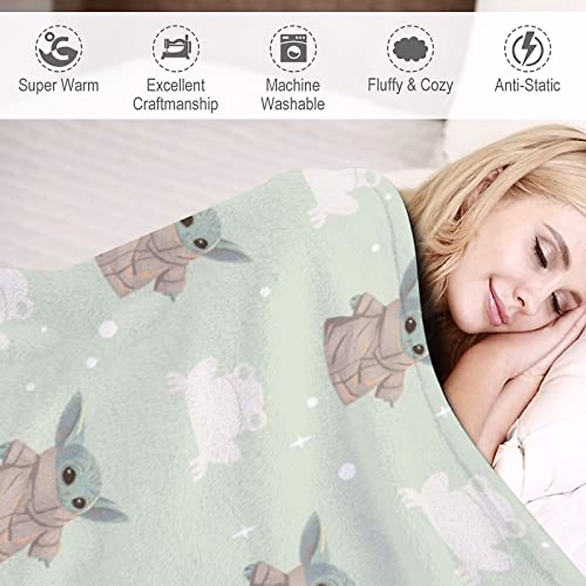 Warm Throw Blanket Winter Weighted Blankets Soft Fleece Blanket Movie Gift for Women Men Children Fans 50" X 60"