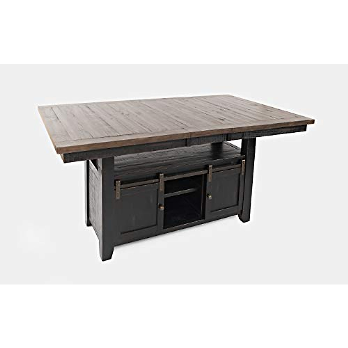 Jofran Madison County Storage Extension Dining Table, 72', Vintage Black