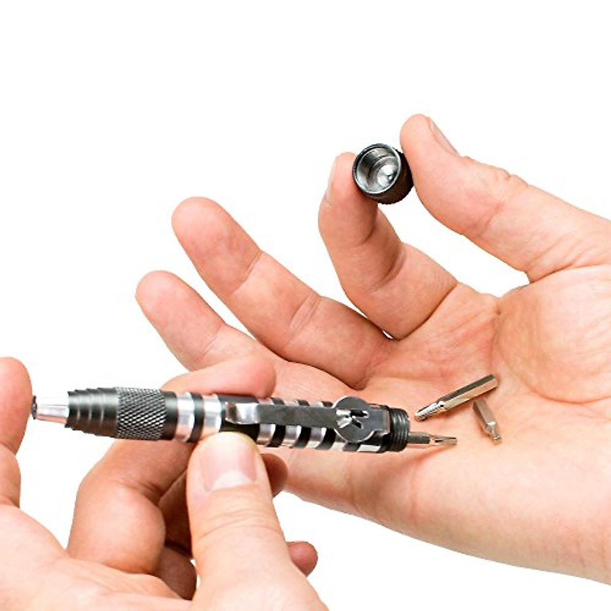 Kershaw TX-Tool (TXTOOL); 4.8 in. Single-Position Multifunction Magnetic Bit Driver; Includes T-6, T-8, T-10, 2 Phillips and Slotted Screwdriver Bit; 1.1 oz., Black