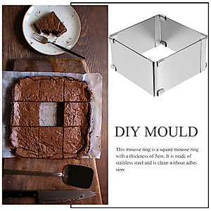 Cabilock Tiramisu Baking Mould for Mouss Ring Stainless Steel Cake Ring Pastry Ring Cirle Mold for Baking Cutting Cake Biscuit (Silver 6 Inch)