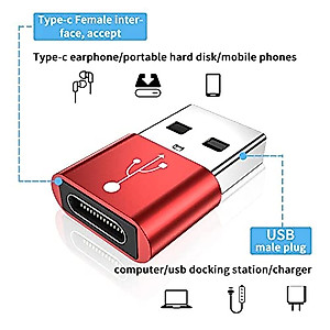 BoxWave Adapter Compatible with Chuwi Hi10 Air - USB-A to C PortChanger (5-Pack), USB Type-C OTG USB-A Convert Charging Data for Chuwi Hi10 Air - Metallic Silver