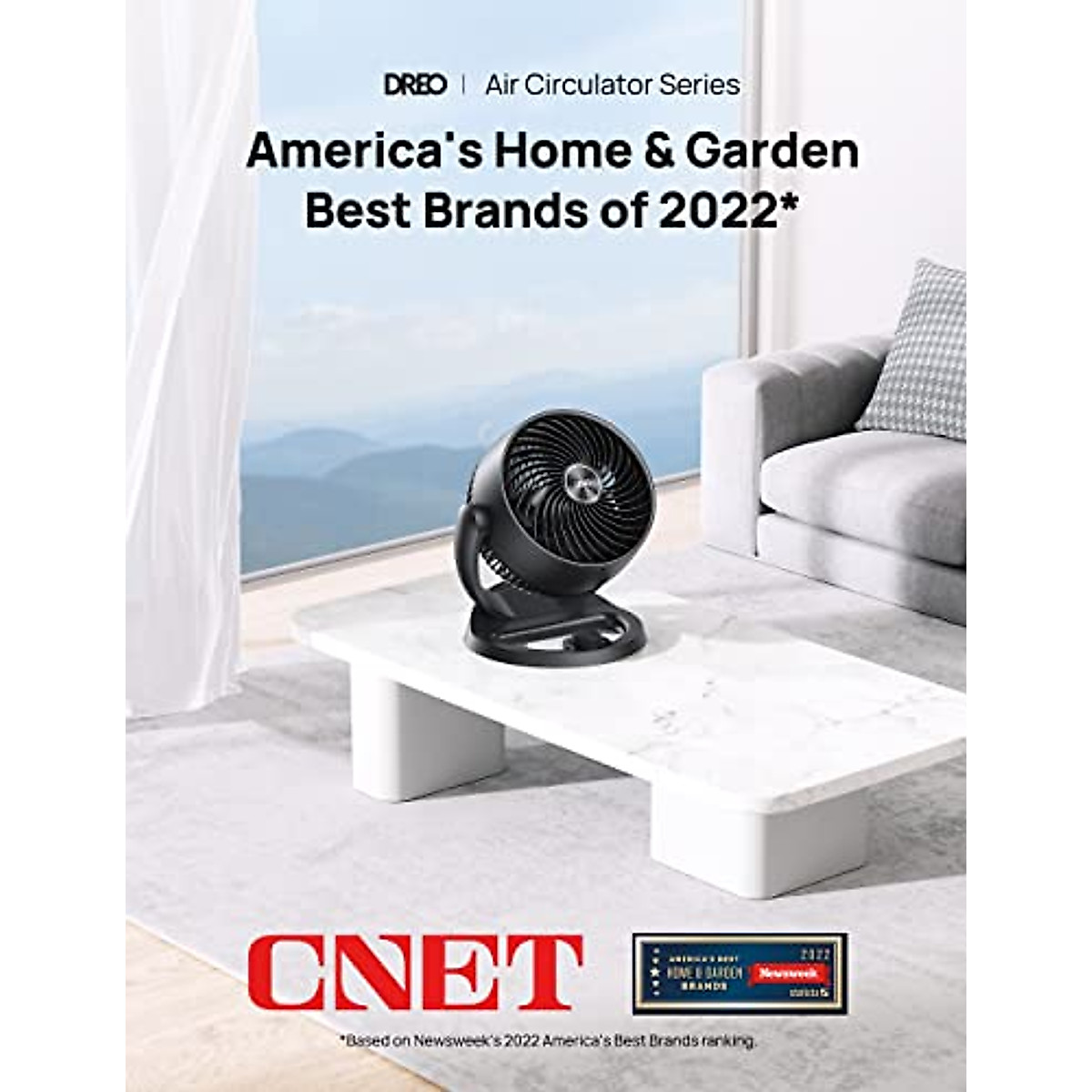 Dreo Tower Fan 42 Inch, Cruiser Pro T1 Quiet Oscillating Bladeless Fan with Remote, 6 Speeds, 4 Modes, Black Floor Standing Fan Powerful & New Desk Air Circulator Fan for Whole Room, 9 Inch