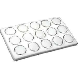 FindingKing 3 Gem Jars Gemstone Inserts White Pad Jewelry Display