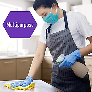 Med PRIDE NitriPride Nitrile-Vinyl Blend Exam Gloves, Medium 100 - Powder Free, Latex Free & Rubber Free - Single Use Non-Sterile Protective Gloves for Medical Use, Cooking, Cleaning & More