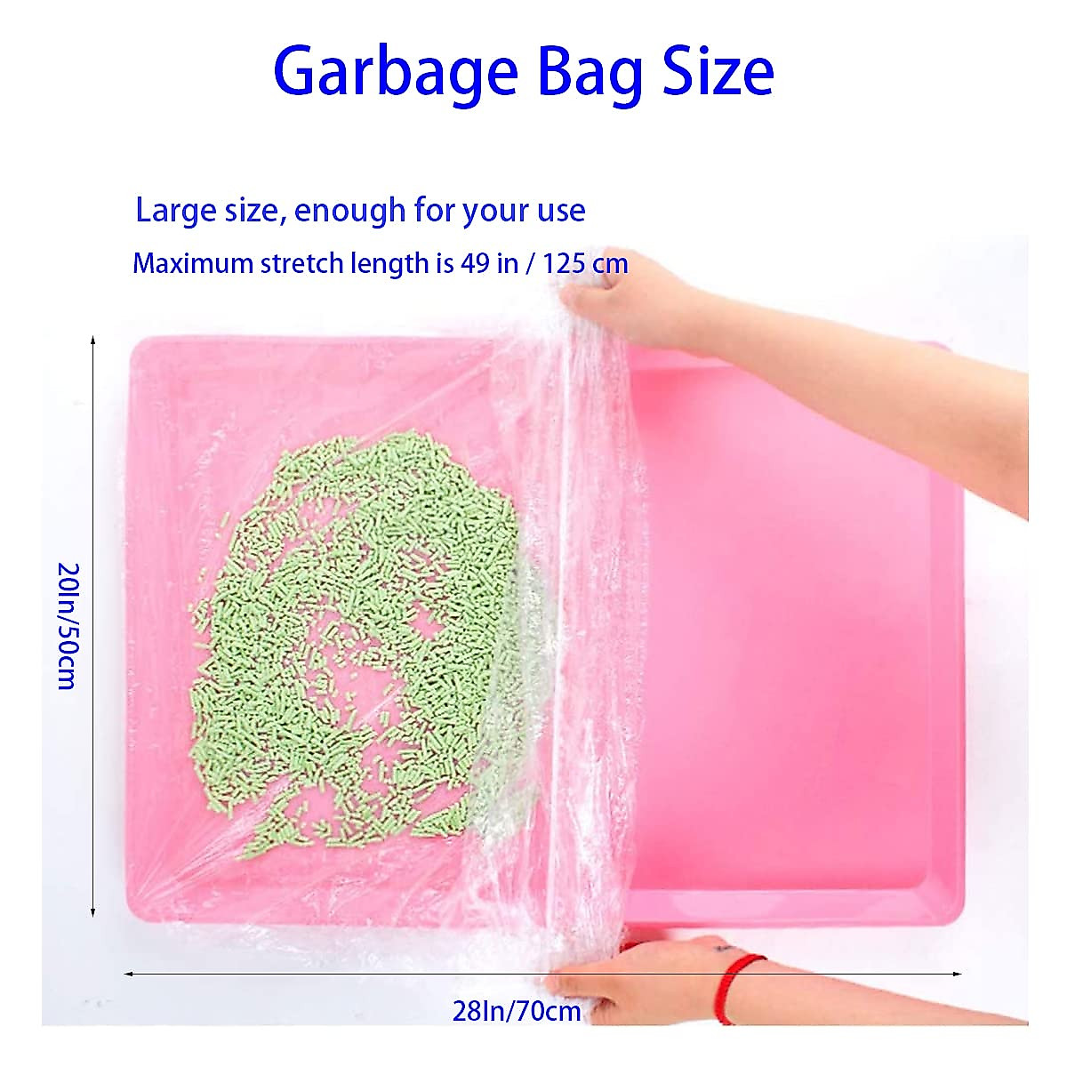 PFTIJVN 100 Pcs Disposable Rabbit Cage Liners,Guinea Pig Cage Liner Bag Leak Proof Clear Plastic Small Animals Cage Liners Bedding Litter Pan Bags for Bunny Hamster Hedgehog