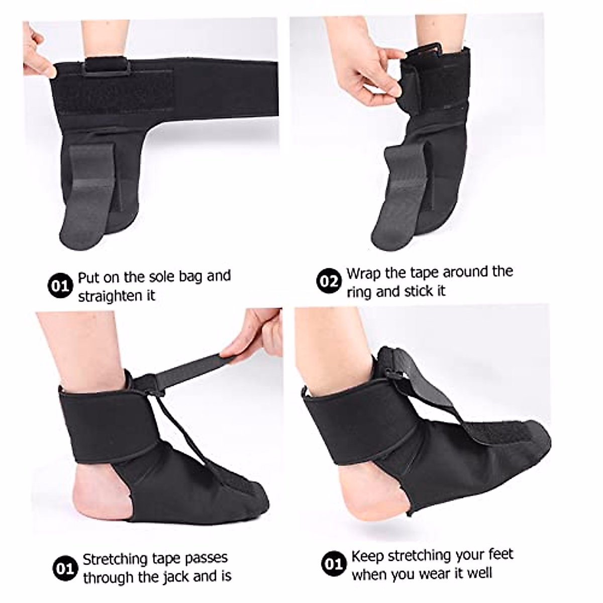 Healvian Splint 1pc Foot Drop Orthotics Night Splint Orthotics for Plantar Fasciitis Tool Stand Foot up Brace for Feet Foot Support Brace Valgus Orthosis Foot Splint Support Sock