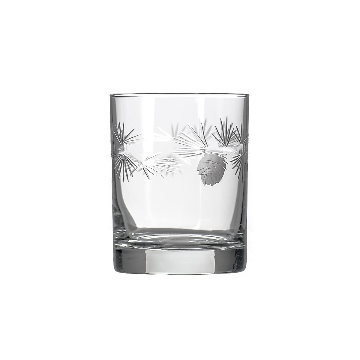 Rolf Glass Icy Pine Double Old Fashioned Glass 13 ounce - Whiskey Glass Set of 4 – Lead-Free Glass - Etched Whiskey Tumbler Glasses – US Made
