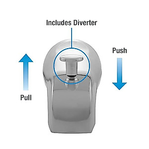 DANCO (88703) Tub Spout with Diverter, Chrome Finish, Metal, 1-Pack