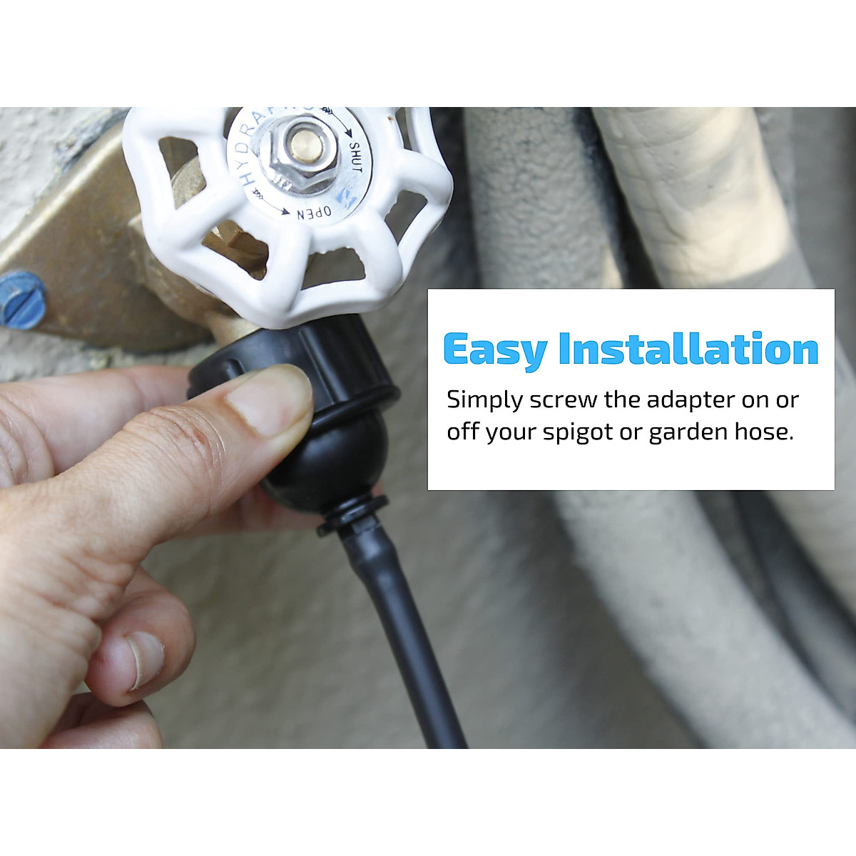 Habitech 3-Pack 1/4 Inch Drip Irrigation Tubing to Faucet/Garden Hose Adapter - Connector Fittings for 1/4" Tubing x 3/4" FHT