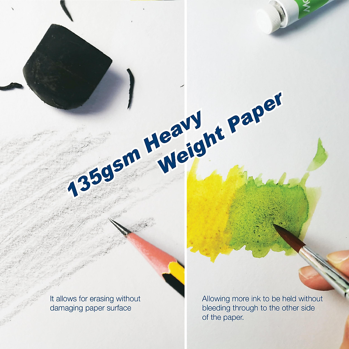 3 Pack of Artvue A3 Sketch Book or Drawing Book, 11.7" x 16.5", 18 Sheets Per Pack, 91lbs(135gsm), Acid-Free Drawing Paper, Artistic Drawing, Watercolor and Sketch Book for Kids and Beginners Artist