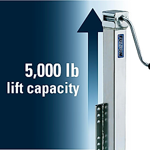 Fulton HD50000101 Bolt-On Trailer Tongue Jack with Drop Leg - 5000 lb. Weight Capacity , Gray